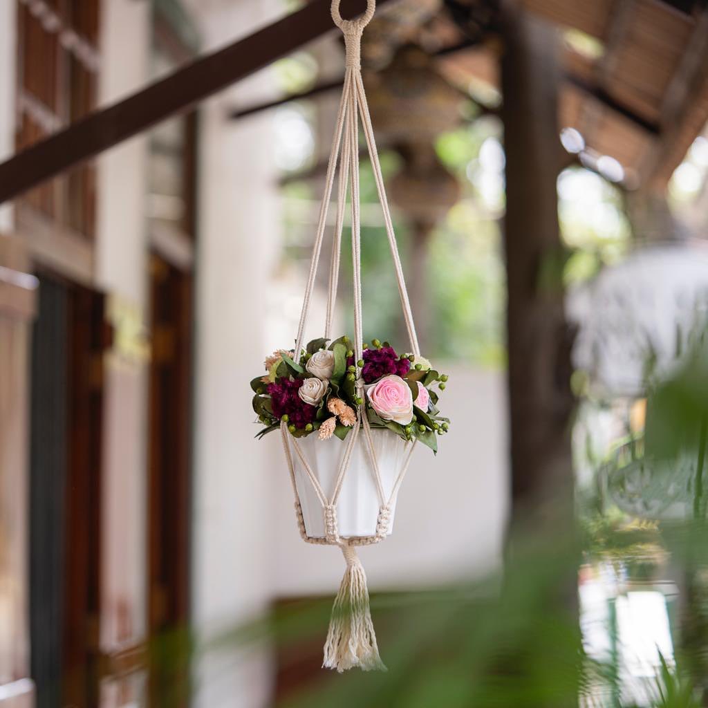 Buy Rustic Blooms Hanging Pot Decor Online | Table Decor | The Maeva Store