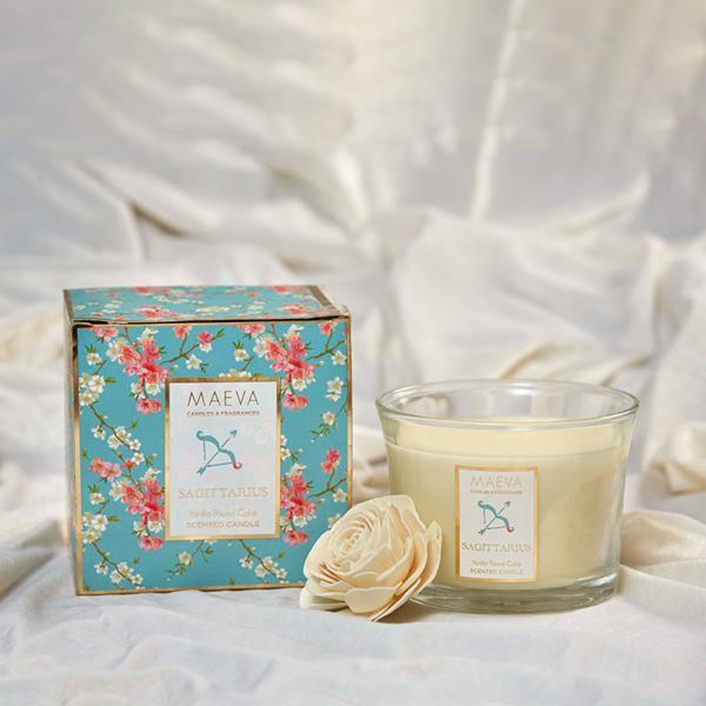 Buy Zodiac Flared Glass Candle Online | The Maeva Store