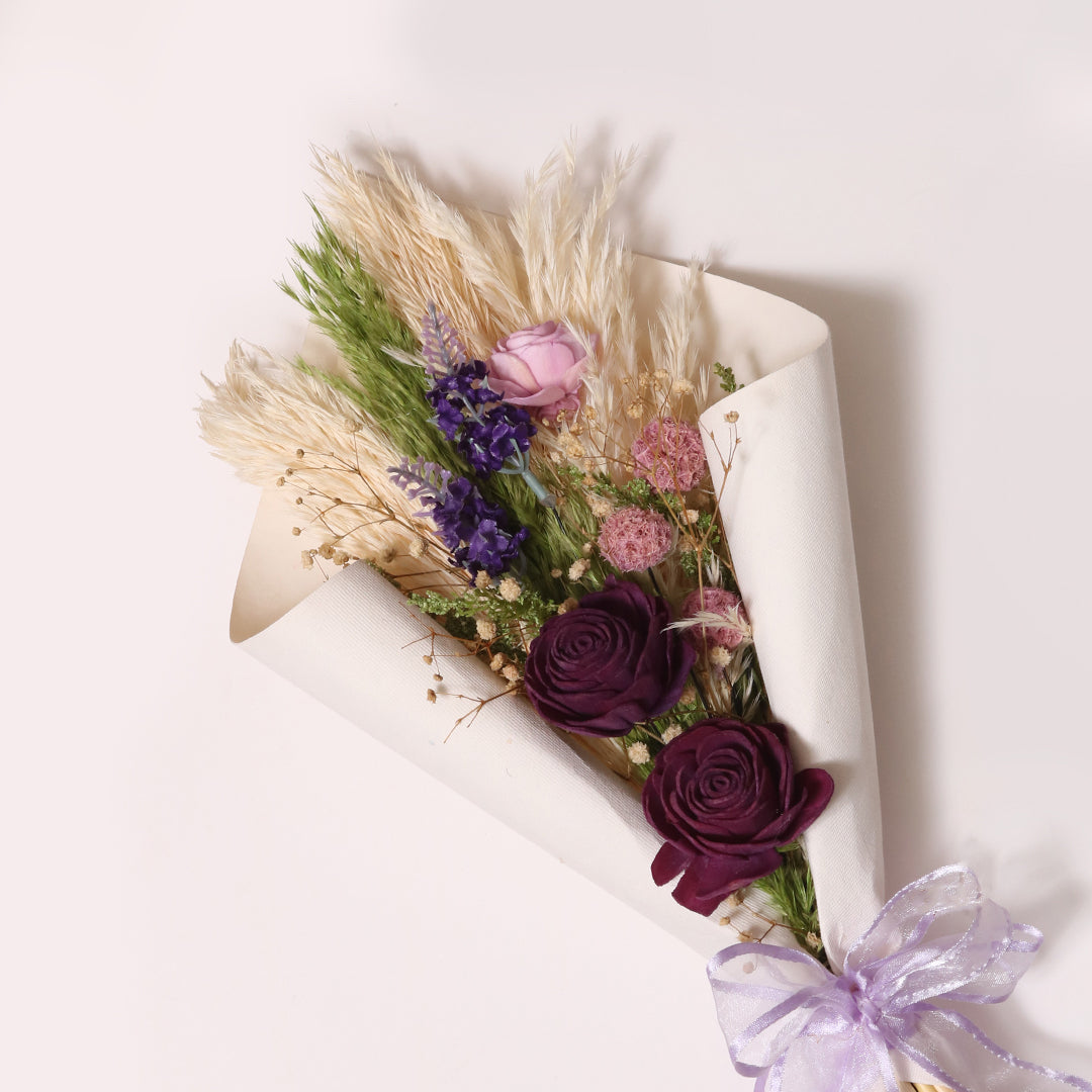 Buy Lavender Hand-Tied Dried Flower Bouquet Online | Floral Bouquet ...