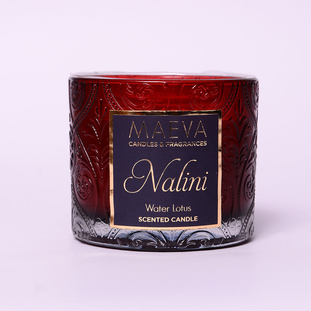 Shop Luxurious Embossed Glass Candles Online | The Maeva Store